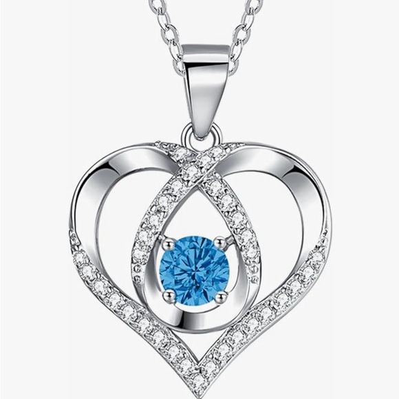 Jewelry | Birthstone Heart Pendant Necklace Nwot | Poshmark
